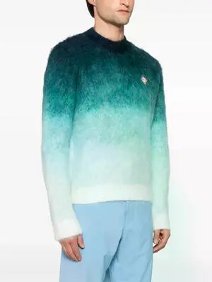 Casablanca Gradient Brushed Mohair Blend Sweater