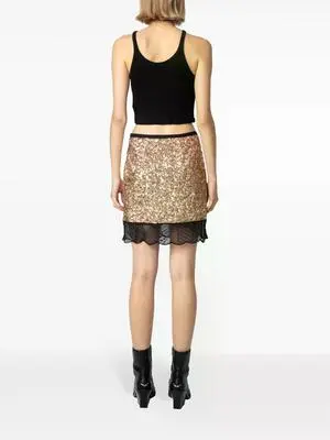 Zadig&Voltaire Justicias Sequin And Lace Mini Skirt