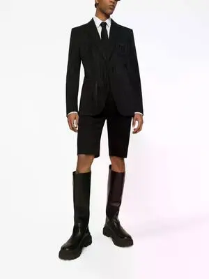 Dolce & Gabbana Logo Patch Bermuda Shorts - Black