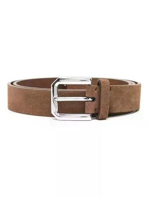 Brunello Cucinelli Suede Buckle Belt - Brown