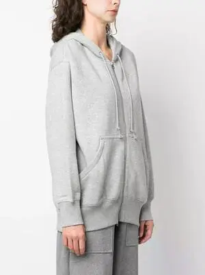 Nike Phoenix Logo-embroidered Zip-up Hoodie - Grey