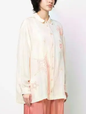 FORTE_FORTE Star Print Silk Shirt