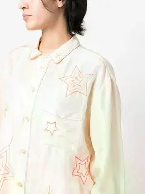 FORTE_FORTE Star Print Silk Shirt