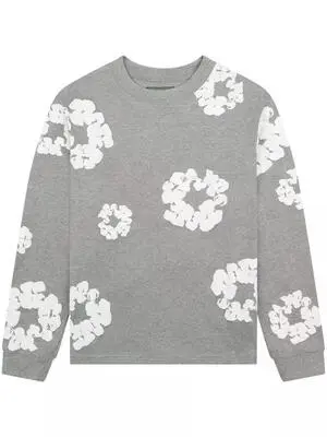 DENIM TEARS Wreath Long Sleeve T-shirt - Grey