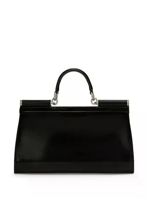 Dolce & Gabbana Kim Sicily Leather Tote Bag - Black