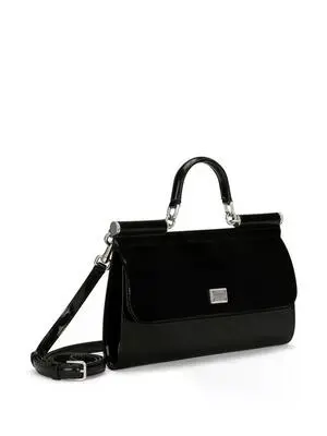 Dolce & Gabbana Kim Sicily Leather Tote Bag - Black