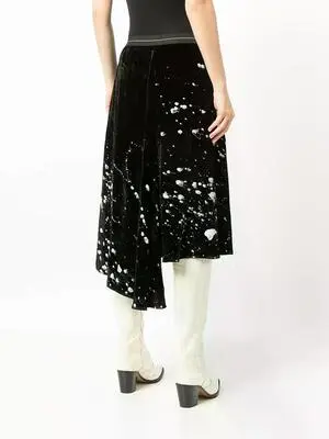 SANKUANZ Spray Paint Velour Skirt