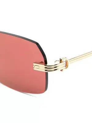 Cartier Rimless Square-frame Sunglasses