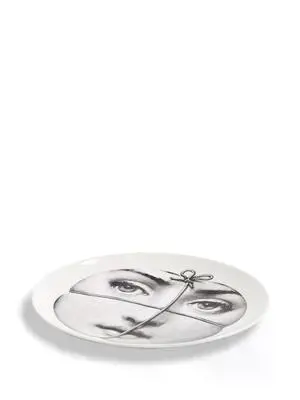 FORNASETTI Tema E Variazioni Porcelain Plate - White