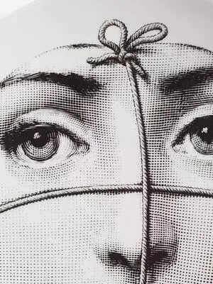 FORNASETTI Tema E Variazioni Porcelain Plate - White
