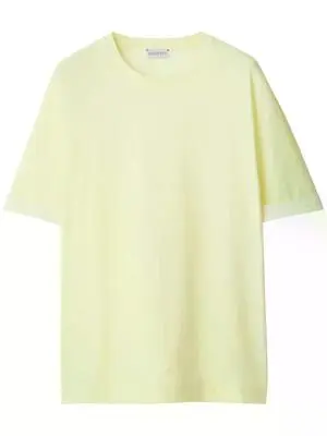 Burberry Cotton T-shirt With Equestrian Knight Motif - Yellow