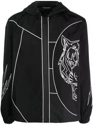PLEIN SPORT Tiger Court Edition Windbreaker Jacket - Black