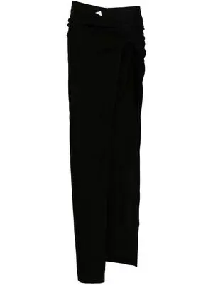 MONOT Asymmetric Slit Skirt - Black