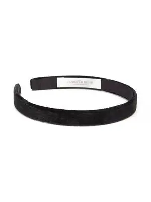 JENNIFER BEHR Lacey Silk Velvet Hairband - Black