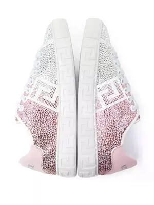 Versace Greca Crystal-embellished Low Top Sneakers