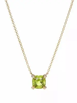 David Yurman 18kt Yellow Châtelaine Peridot And Diamond Pendant Necklace - Gold