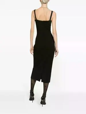 Dolce & Gabbana Milano-stitch Square Neck Midi Dress