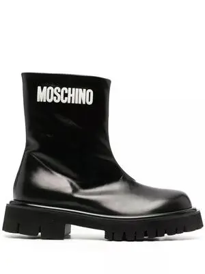 Moschino Zip Up Boots For Women