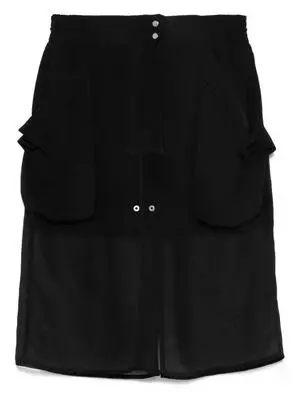 Pinko Sheer Panels Midi Skirt