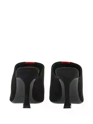FERRAGAMO 85mm Suede Mules With Stripe Detailing