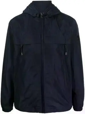Michael Kors Zip-up Hooded Windbreaker Jacket - Blue
