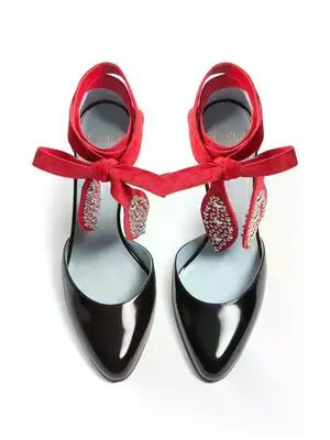 Valentino Garavani Foliage Tie-fastening Pumps