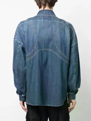 Alexander McQueen Long-sleeved Buttoned Denim Shirt