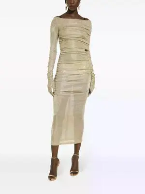 Dolce & Gabbana Lurex Mesh Calf-length Dress