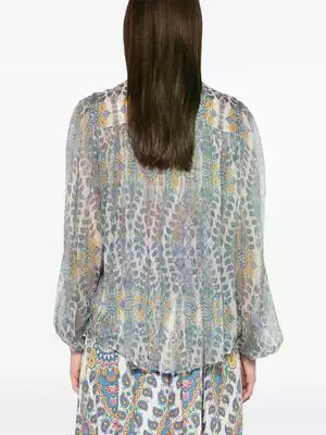 Etro Paisley Print Sheer Blouse