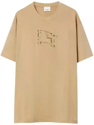 Burberry Equestrian Knight-motif Cotton T-shirt - Neutrals