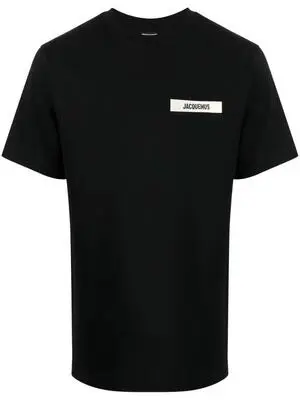 Jacquemus Logo-patch Cotton T-shirt - Black