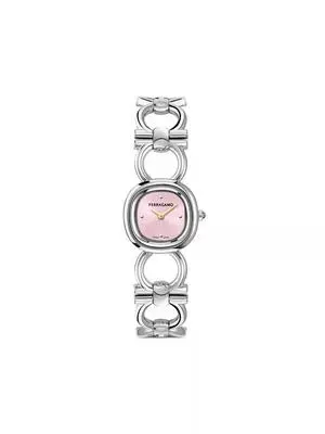 FERRAGAMO Ferragamo Double Gancini Stainless Steel Watch Pink