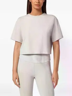 PLEIN SPORT Cropped Crew-neck T-shirt - Grey