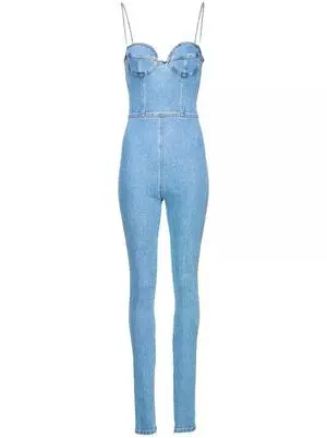 Magda Butrym Denim Bustier Jumpsuit - Blue