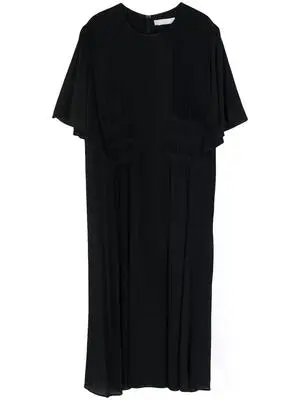 Chloé Silk Ruched Detailing Dress - Blue