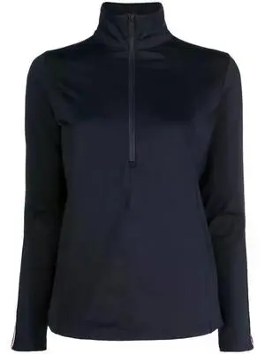 Fusalp Half-zip Ski Top With Side Stripe Detailing - Blue