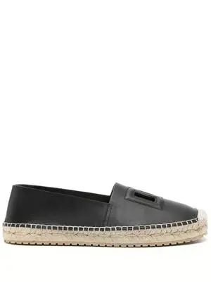 Dolce & Gabbana Logo-embossed Leather Espadrilles