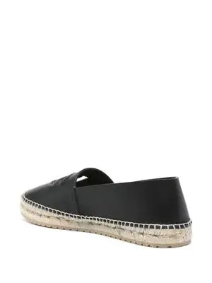 Dolce & Gabbana Logo-embossed Leather Espadrilles