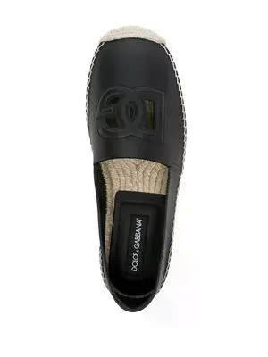 Dolce & Gabbana Logo-embossed Leather Espadrilles