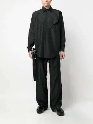 GMBH Hammer-jacquard Button-up Shirt