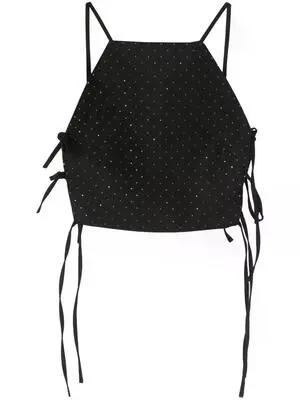 CHIARA FERRAGNI Embellished Crop Top - Black