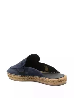 CastaÑer Suede Mules With Penny Slot Detail