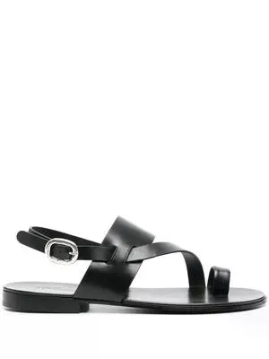 GIUSEPPE ZANOTTI Giuseppe Zanotti Hezra Toe-Loop Leather Sandals Black