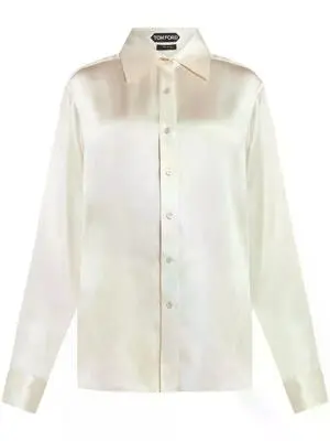 TOM FORD Silk Satin Shirt - Neutrals