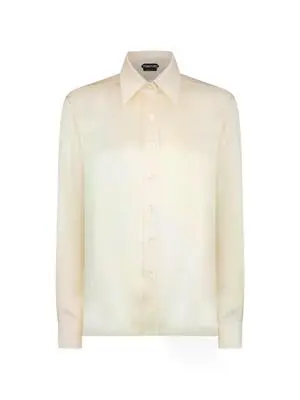 TOM FORD Silk Satin Shirt - Neutrals
