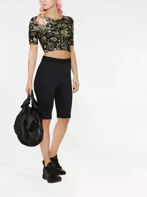Philipp Plein Graphic Print Cropped T-shirt
