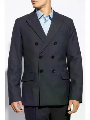 AMI Paris Double-breasted Blazer - Blue