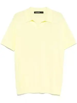 Karl Lagerfeld Logo-embroidered Polo Shirt - Yellow