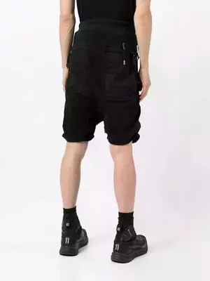Boris Bidjan Saberi Cotton Drop Crotch Cargo Shorts - Black