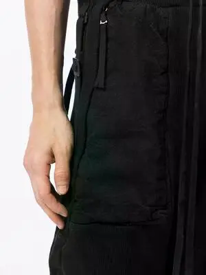 Boris Bidjan Saberi Cotton Drop Crotch Cargo Shorts - Black